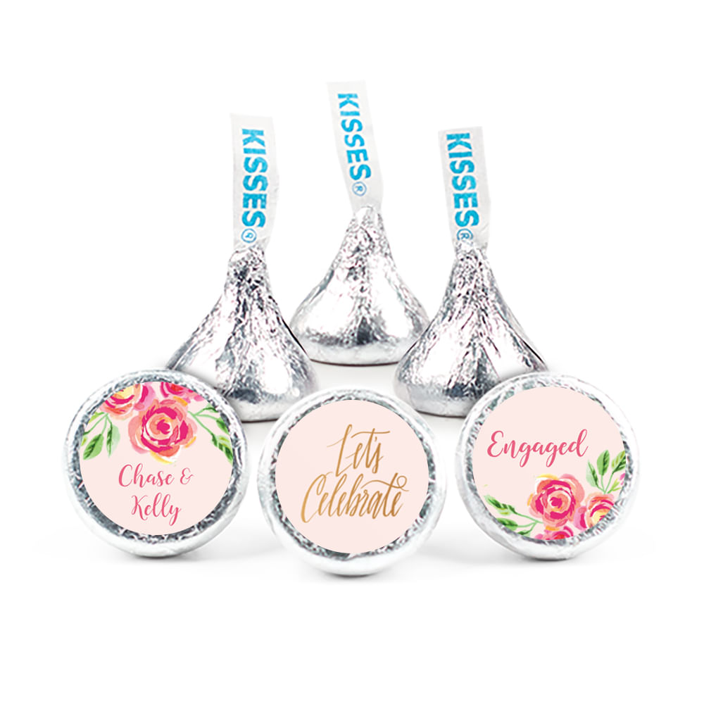 In the Pink Personalized Engagement 3/4" Stickers for (108 Stickers ...