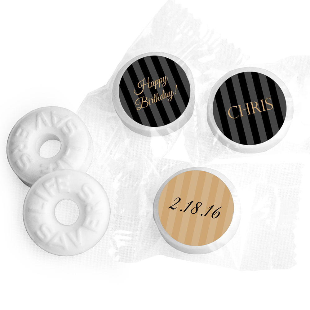 Personalized Formal 50th Birthday Mints - JustCandy.com