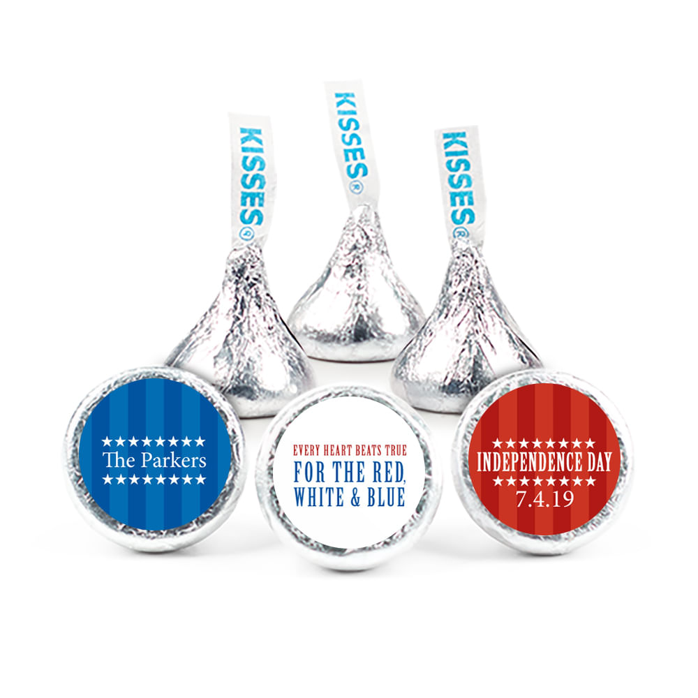 Personalized Patriotic Freedom 3/4" Sticker (108 Stickers) - JustCandy.com
