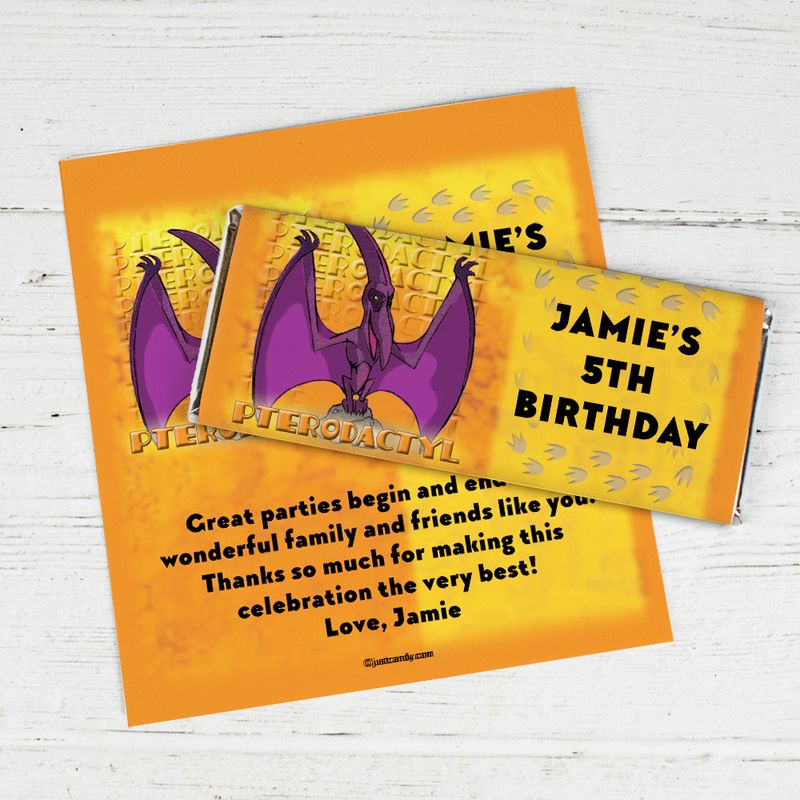 Birthday | Personalized Chocolate Bar Wrappers | Jurassic Dinosaur ...