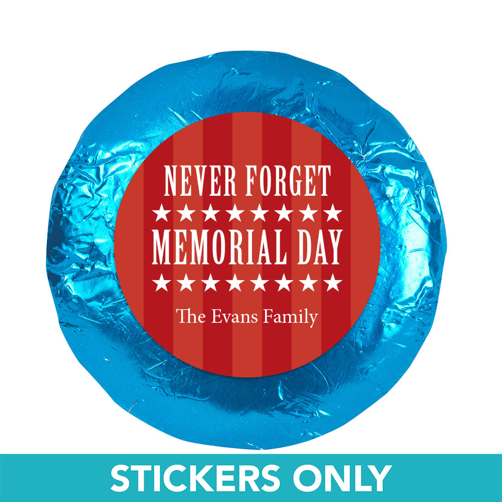 Never Forget 1.25" Stickers (48 Stickers) - JustCandy.com