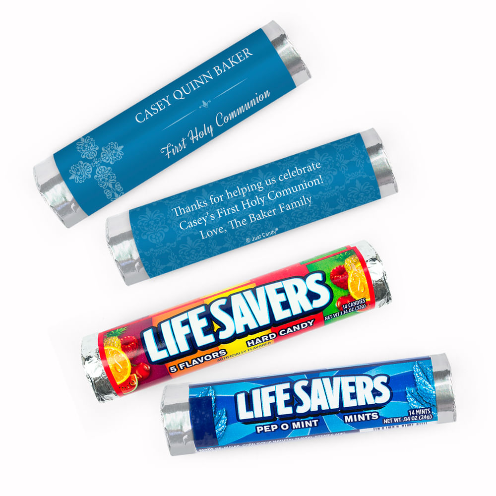 Personalized Communion Elegant Cross Lifesavers Rolls (20 Rolls ...