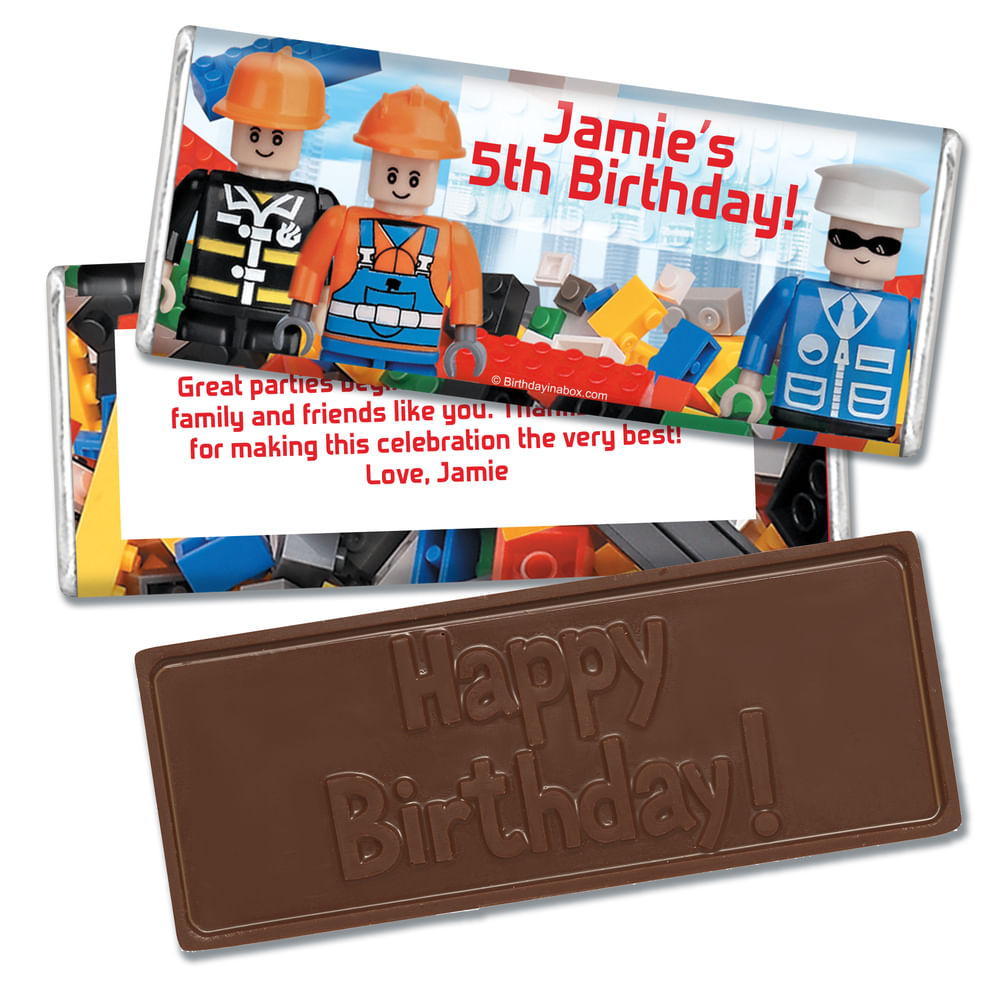 Birthday | Personalized Embossed Chocolate Bar | Tek - JustCandy.com