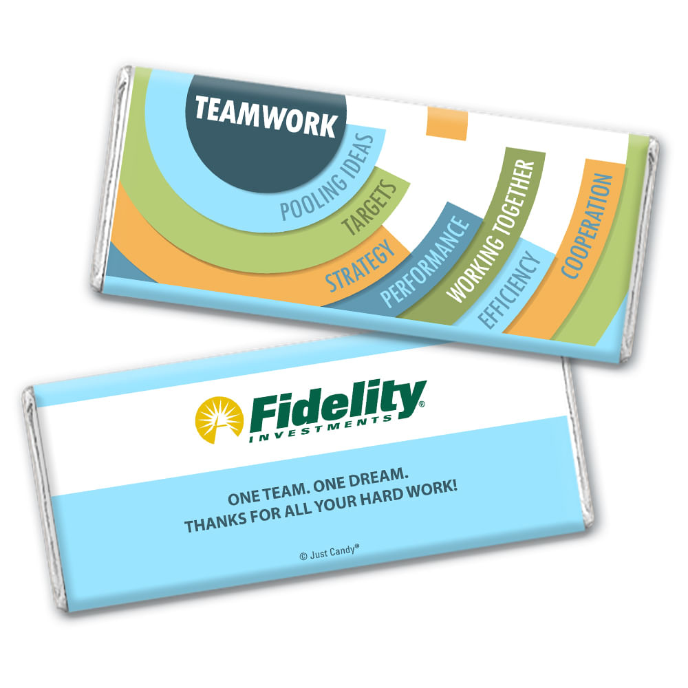 Personalized Teamwork Logo Hershey's Milk Chocolate Bar & Wrapper ...