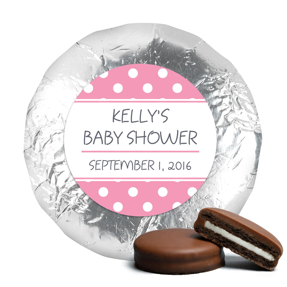 Baby Shower Chocolate Covered Oreos Polka Dot - JustCandy.com