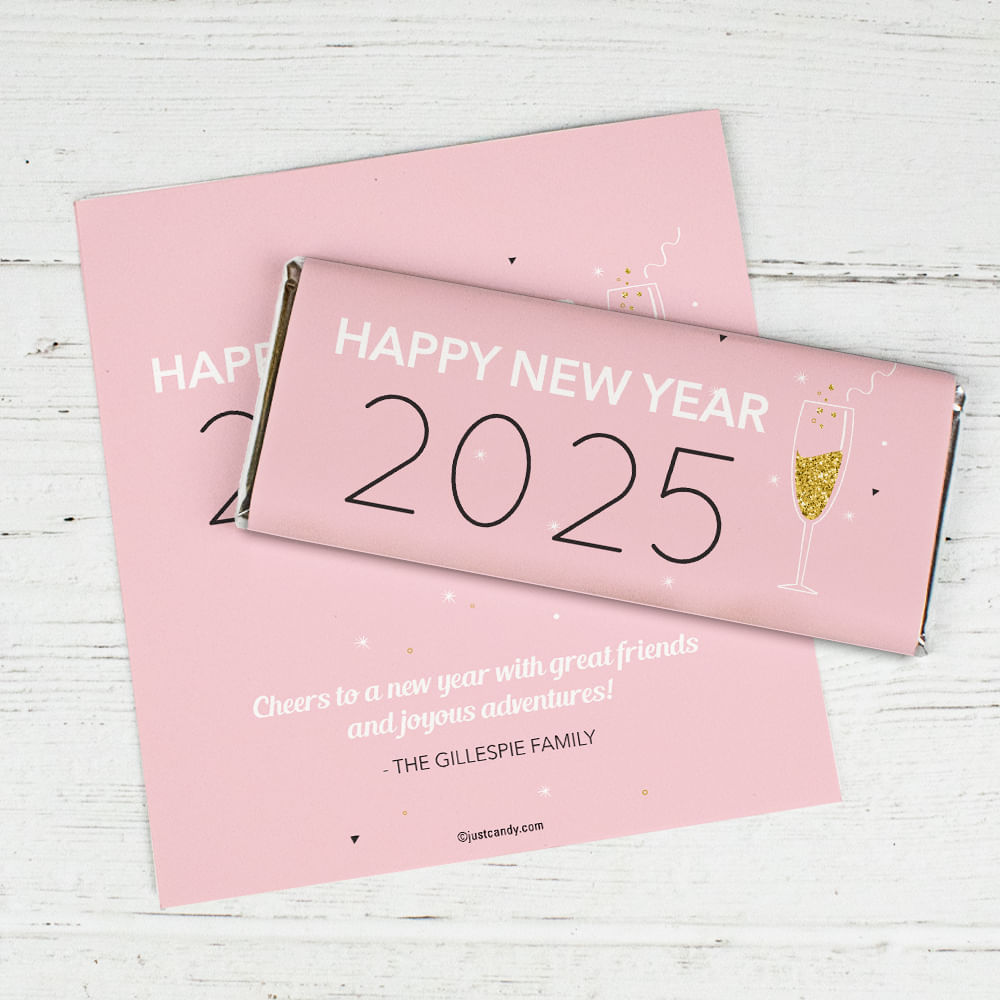 Personalized New Years Champagne Soiree Hershey's Chocolate Bar Wrapper ...