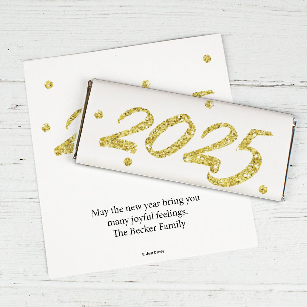 Personalized New Years Dots Hershey's Chocolate Bar Wrappers ...