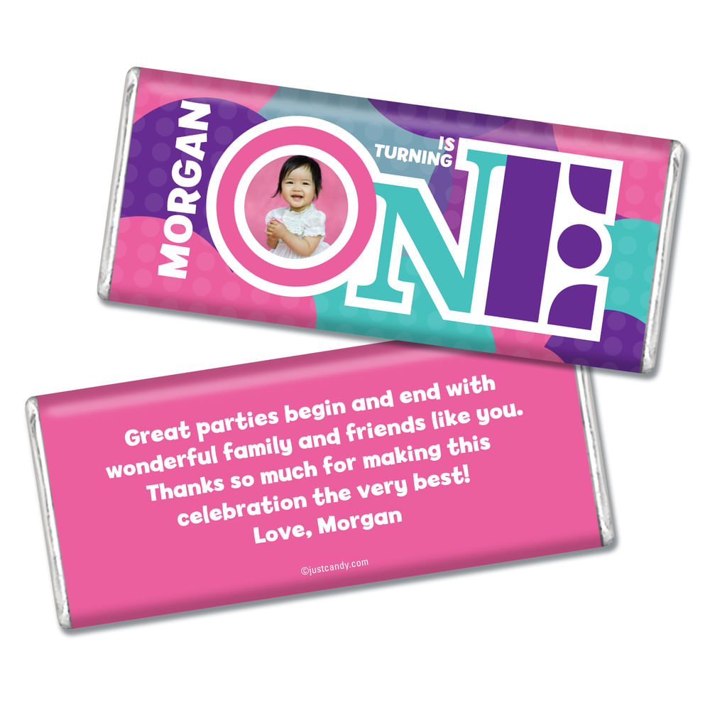 Birthday Personalized Hershey's Milk Chocolate Bar 1st Birthday Photo ...