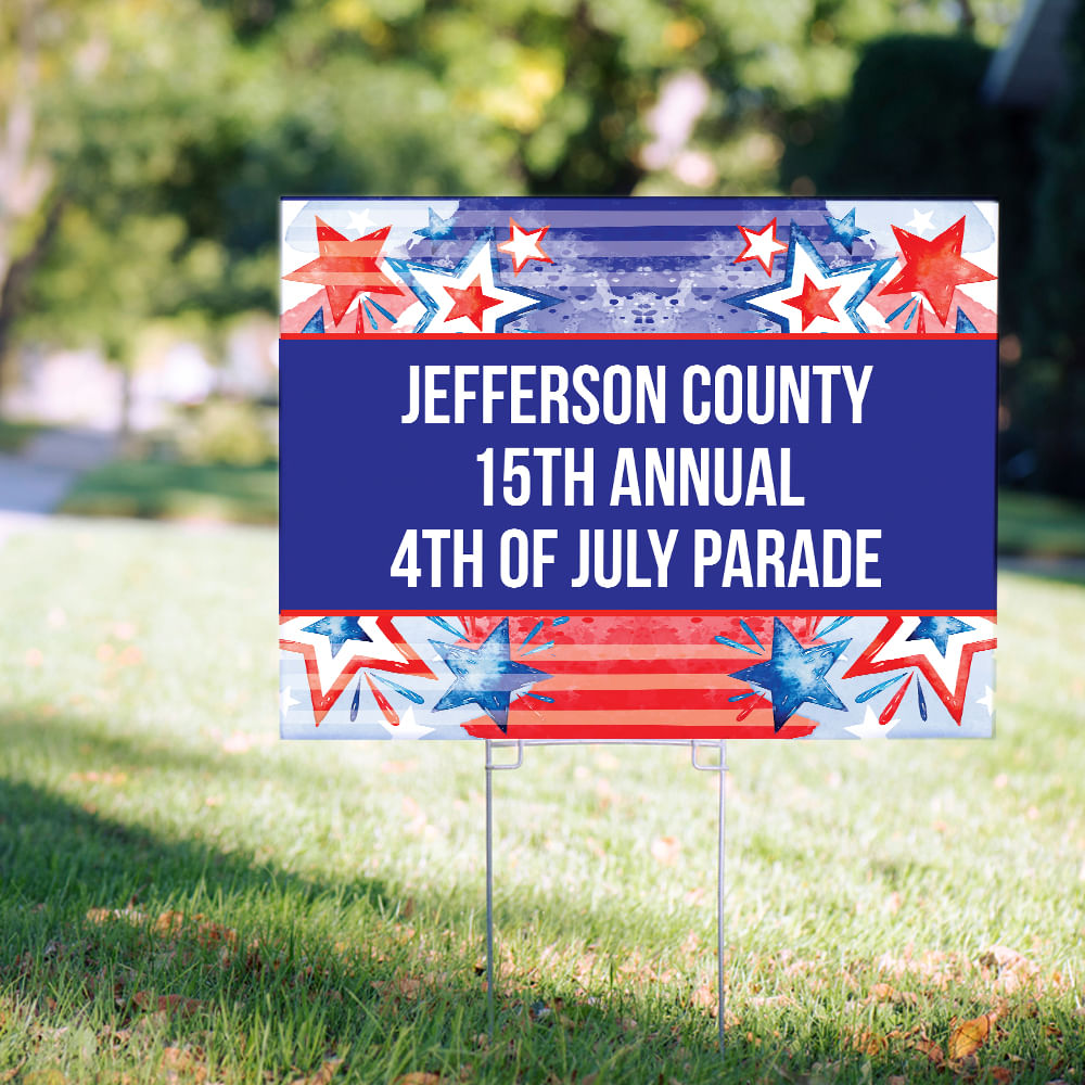 Personalized Patriotic Yard Sign - JustCandy.com