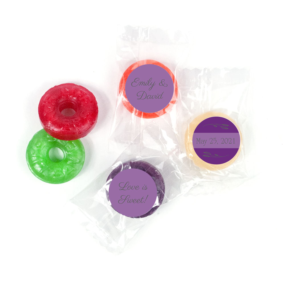 Personalized Wedding Wishes LifeSavers 5 Flavor Hard Candy - JustCandy.com