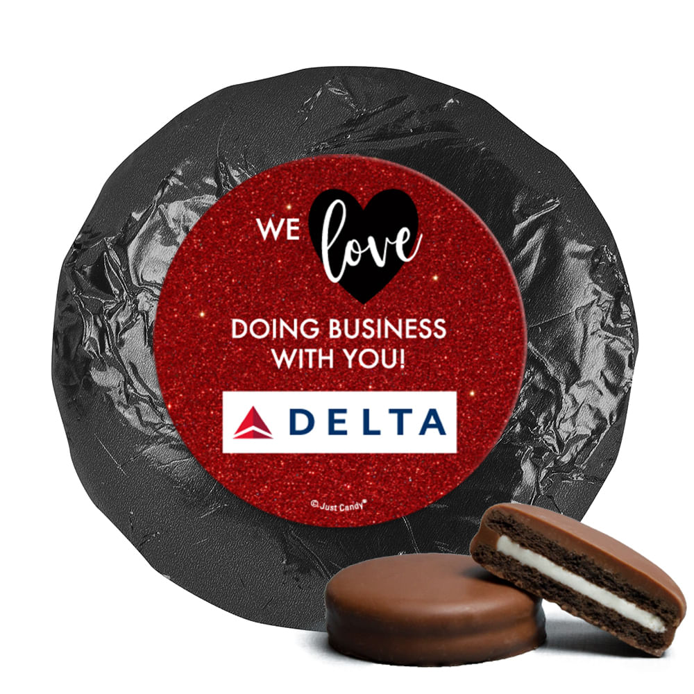 Personalized Valentine's Day Corporate Dazzle Milk Chocolate Covered ...