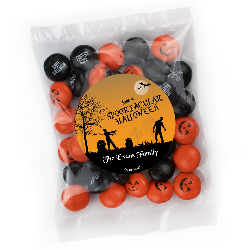 Personalized Halloween Zombie Spooktacular Candy Bag with JC Minis Milk ...