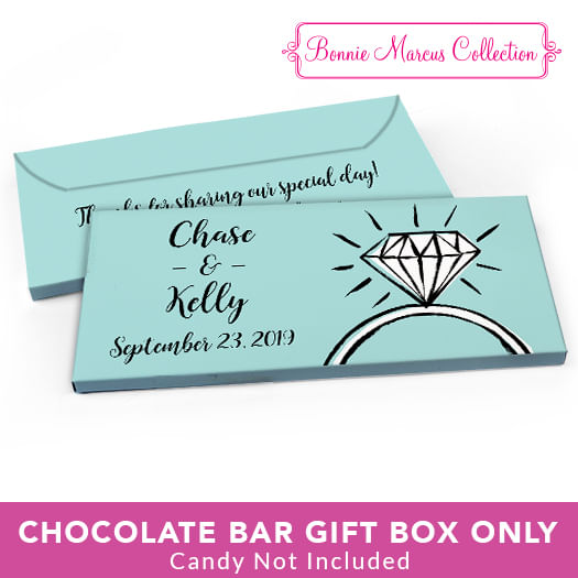 Deluxe Personalized Wedding Last Fling Candy Bar Favor Box - JustCandy.com
