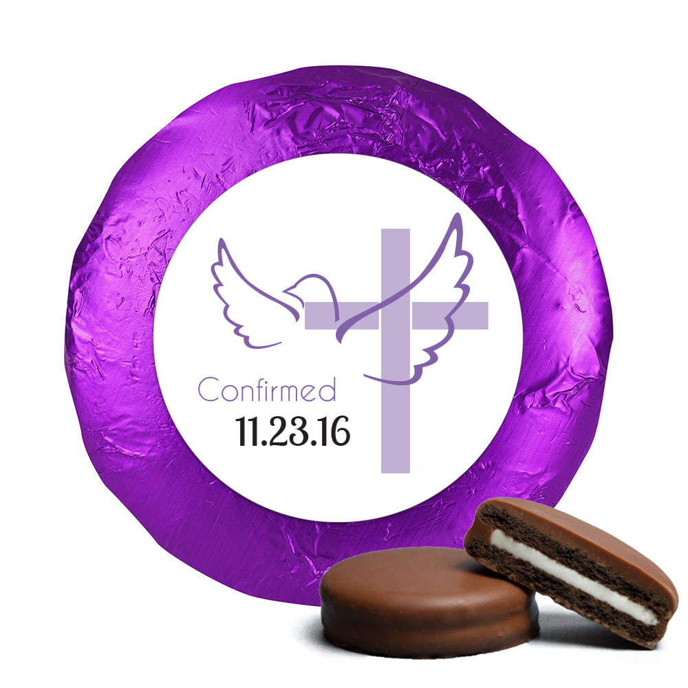 Confirmation Chocolate Covered Oreos Cross & Dove - JustCandy.com