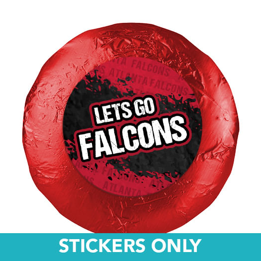 Let's Go Falcons 1.25" Stickers (48 Stickers) - JustCandy.com