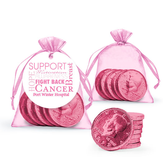 Personalized Breast Cancer Awareness Strength in Words Milk Chocolate ...