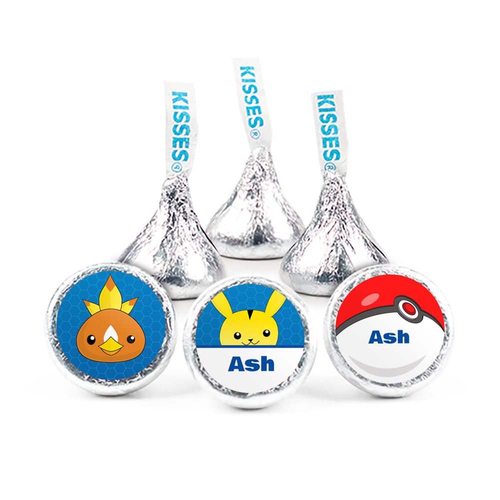 Personalized Birthday Pokemon Themed Hershey's Kisses - JustCandy.com