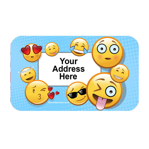 Emojis Personalized Rectangular Stickers (18 Stickers) Just Candy ...