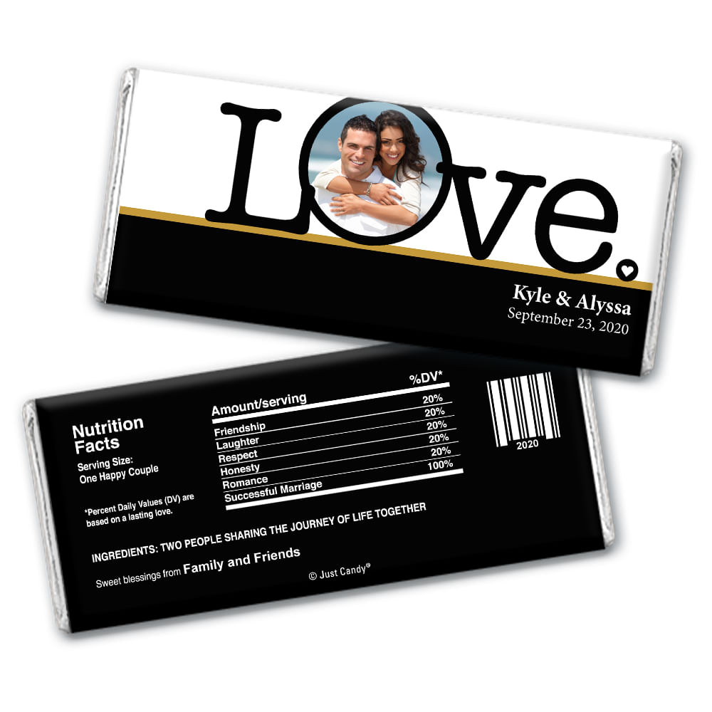 Wedding Favor | Personalized Chocolate Bar Wrappers | Big Love Photo ...