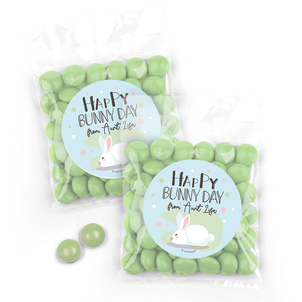Personalized Easter Candy Bag with JC Milk Chocolate Minis Happy Bunny ...