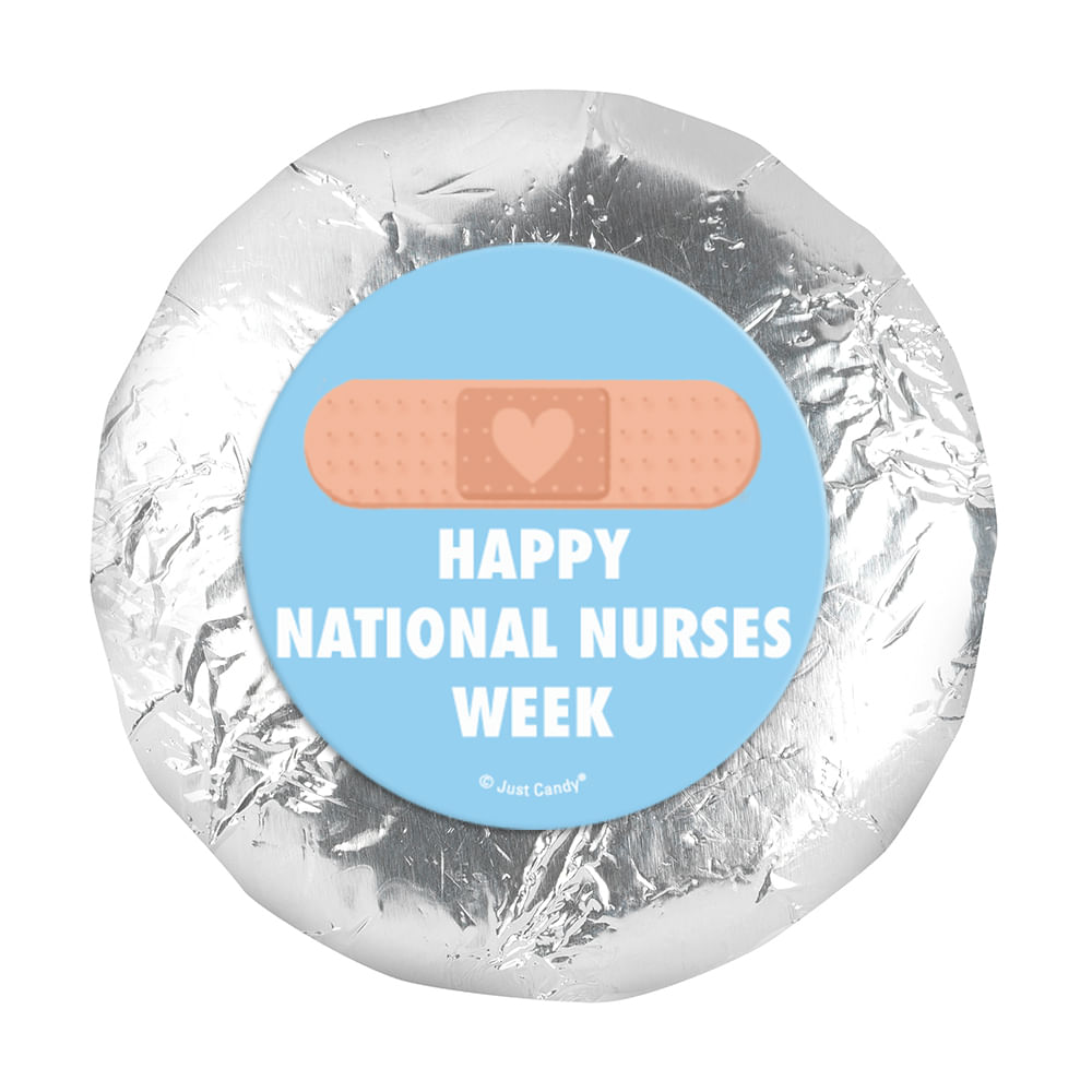 Nurse Appreciation Hearts 1.25" Stickers (48 Stickers) - JustCandy.com