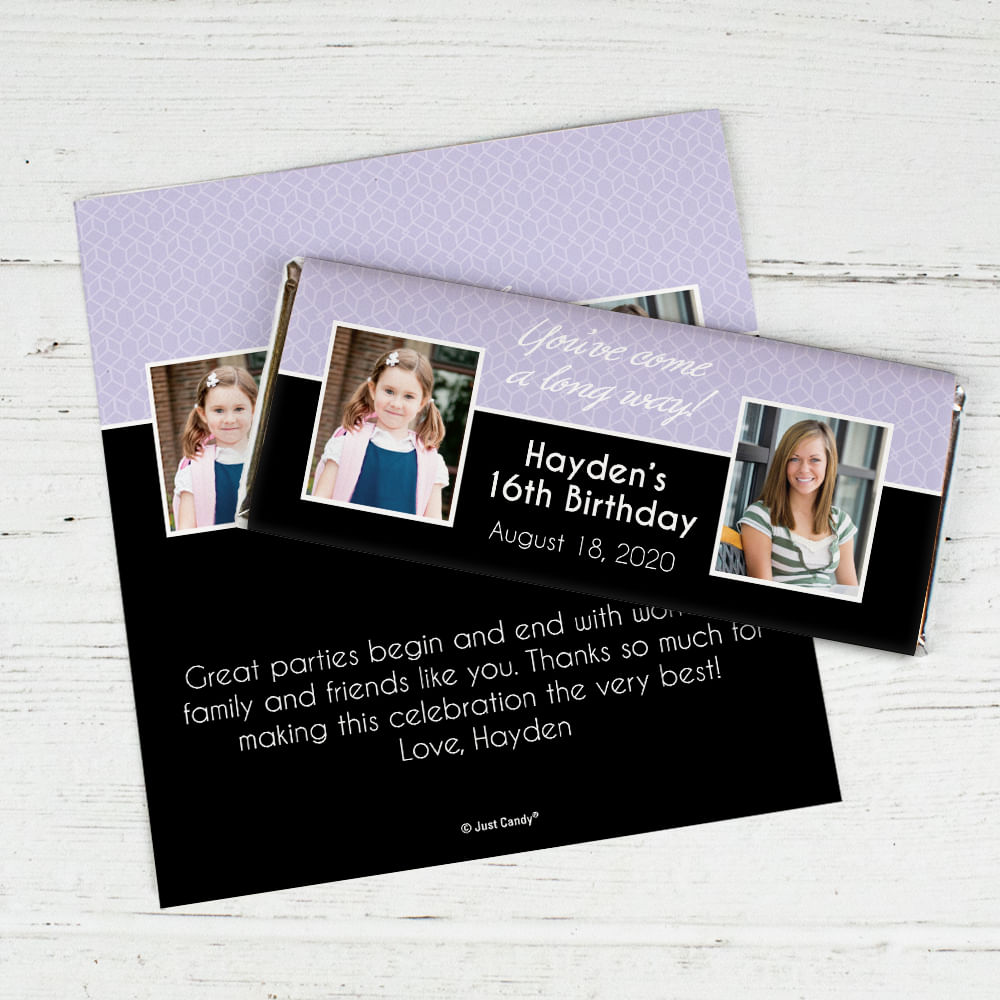 Birthday | Personalized Chocolate Bar Wrappers | Then & Now Photo ...