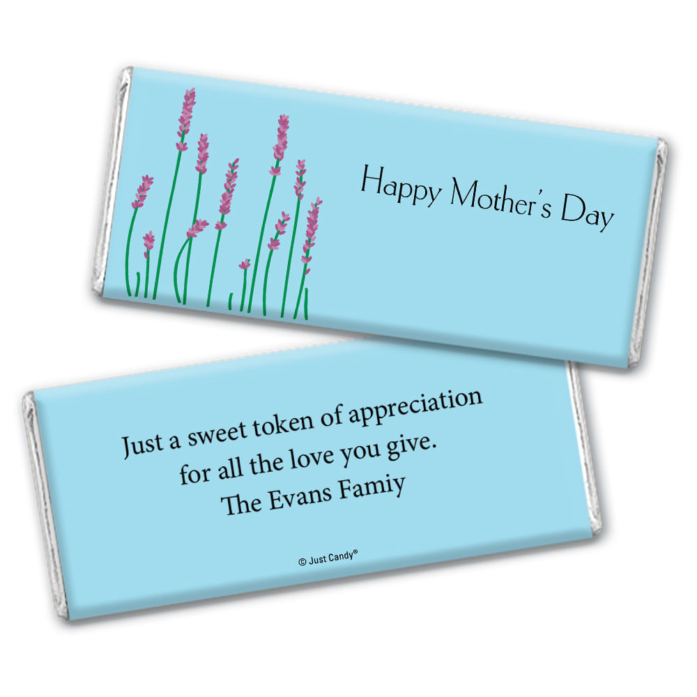 Mother's Day | Personalized Chocolate Bar Wrappers | Lavender Sprigs ...
