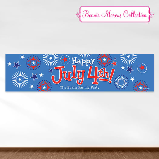 Personalized Bonnie Marcus Independence Day Fireworks 5 Ft. Banner ...