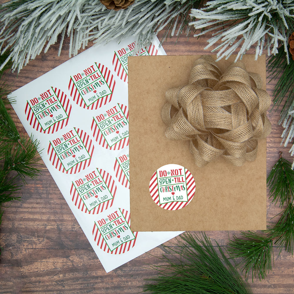 Personalized Do Not Open Till Labels (72 Pack) - JustCandy.com