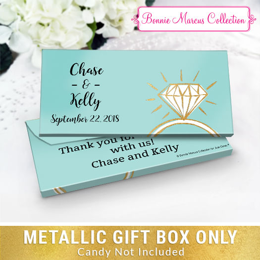 Deluxe Personalized Wedding Last Fling Candy Bar Favor Box - JustCandy.com