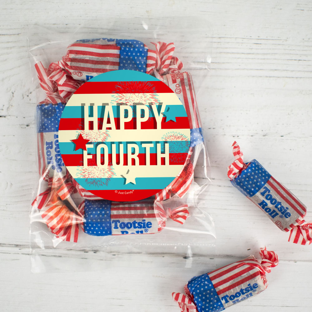 Star Spangled Stripes Candy Bags with Tootsie Roll Stars & Stripes ...