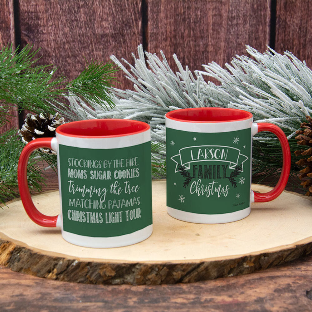 Personalized Family Christmas Traditions 11oz Mug Empty - JustCandy.com