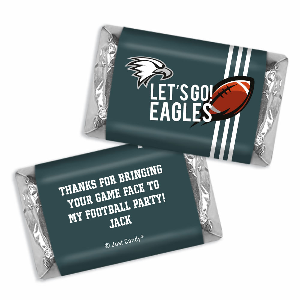 Personalized Eagles Football Party Deluxe Candy Buffet - JustCandy.com