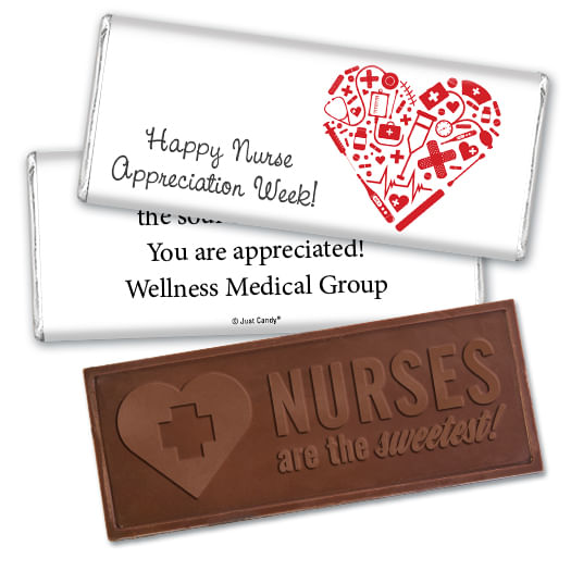 Nurse Appreciation Personalized Embossed Nurse Chocolate Bar First Aid ...