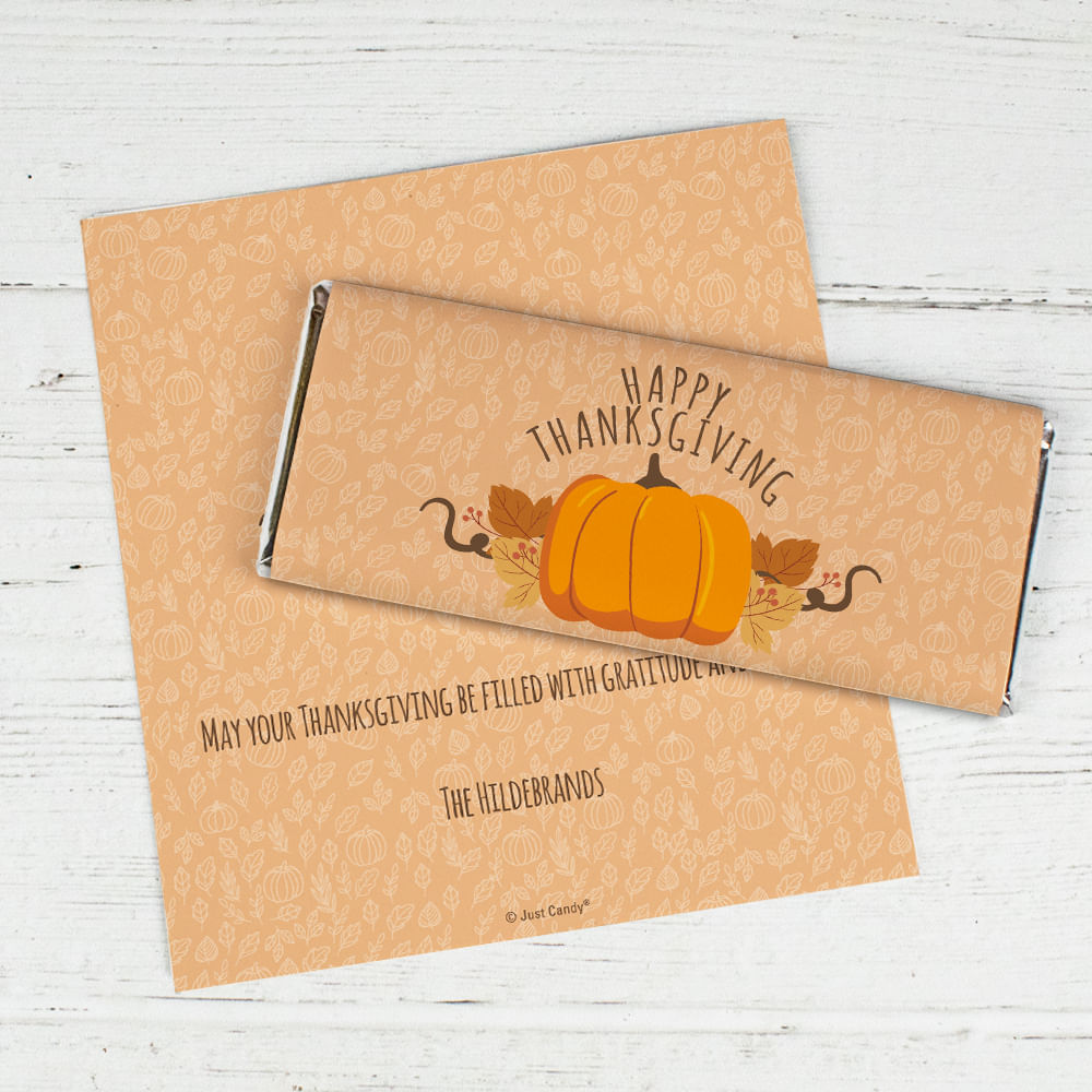 Personalized Thanksgiving Pumpkin Patch Chocolate Bar Wrappers Only ...
