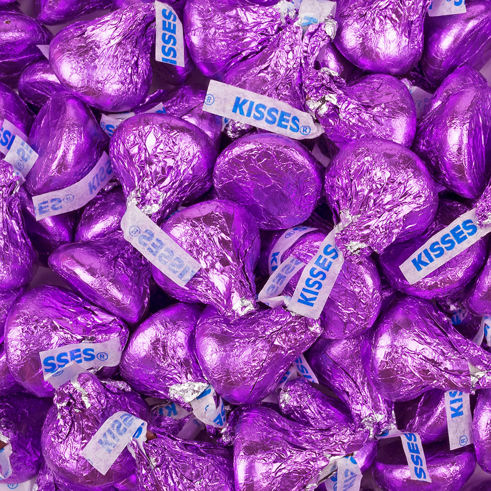 Hershey's Kisses Purple Foil Candy Bulk Candy - JustCandy.com
