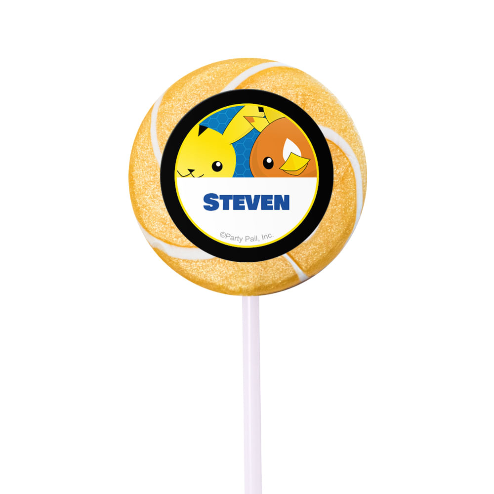 Birthday Personalized Small Swirly Pop Pokemon (24 Pack) - JustCandy.com