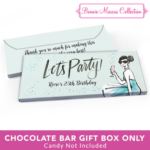Deluxe Personalized Birthday Sunny Soiree Candy Bar Favor Box ...