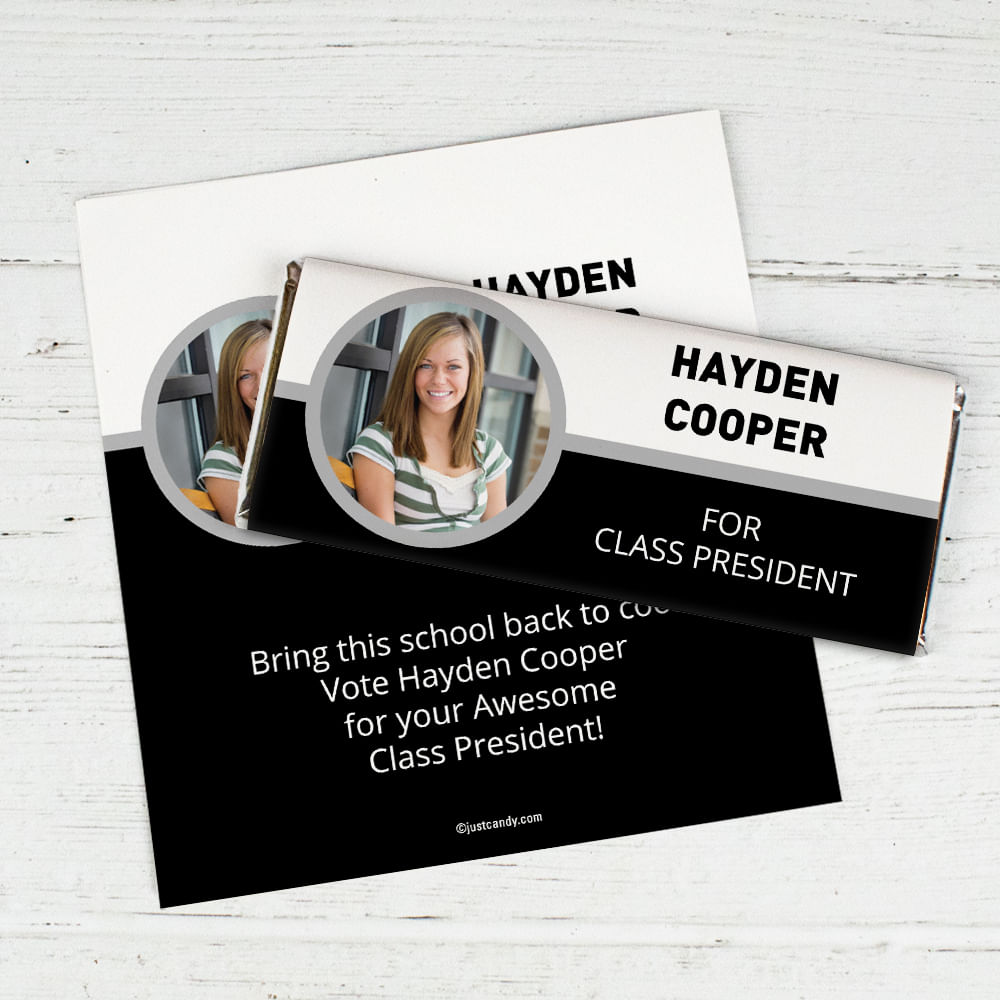 School Election Campaign | Personalized Chocolate Bar Wrappers | Photo ...
