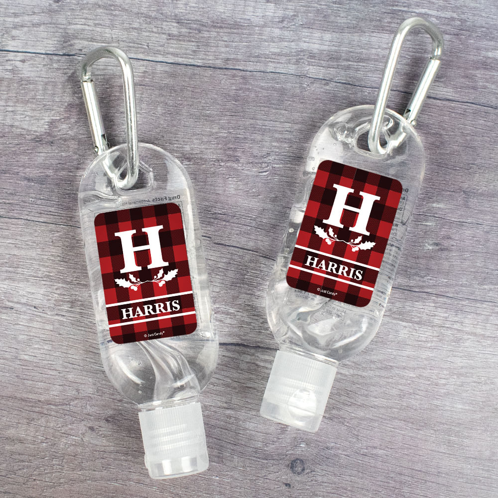 Personalized Hand Sanitizer with Carabiner Christmas 1 fl. oz bottle ...