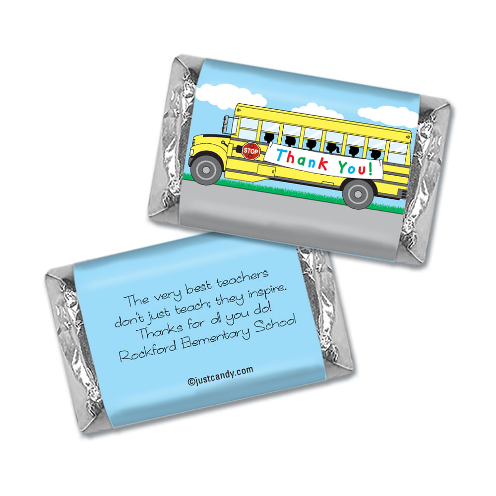 Personalized Teacher Appreciation Mini Wrappers - JustCandy.com