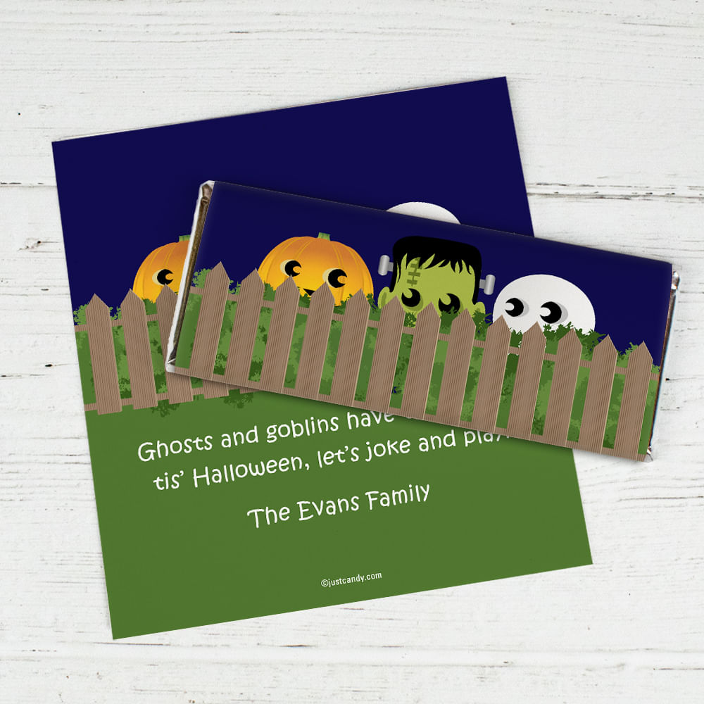 Halloween | Personalized Chocolate Bar Wrappers | Hiding Monsters ...