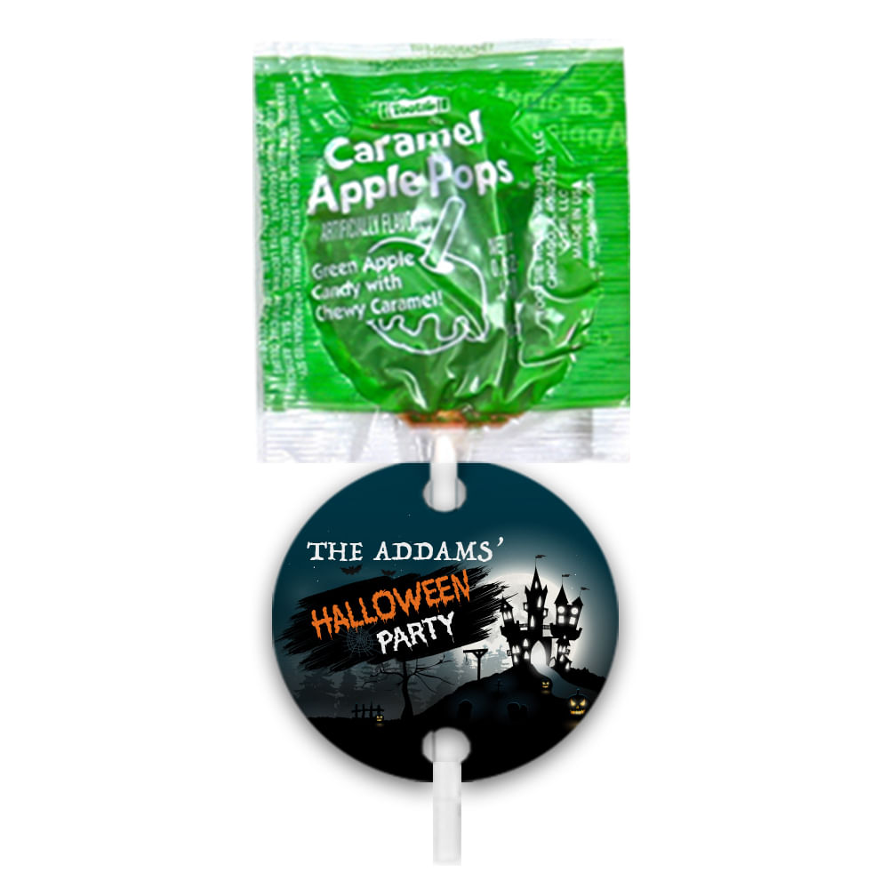 Personalized Halloween Spooky Caramel Apple Pops with Gift Tags (48 ...