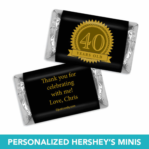 Personalized Milestone 40th Birthday Seal Deluxe Candy Buffet ...