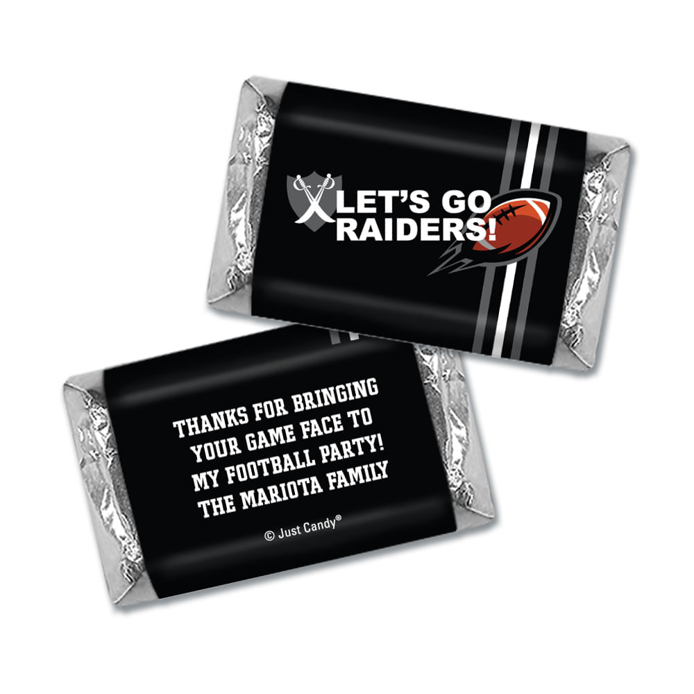 Personalized Hershey's Miniatures Wrappers Raiders Football Party ...