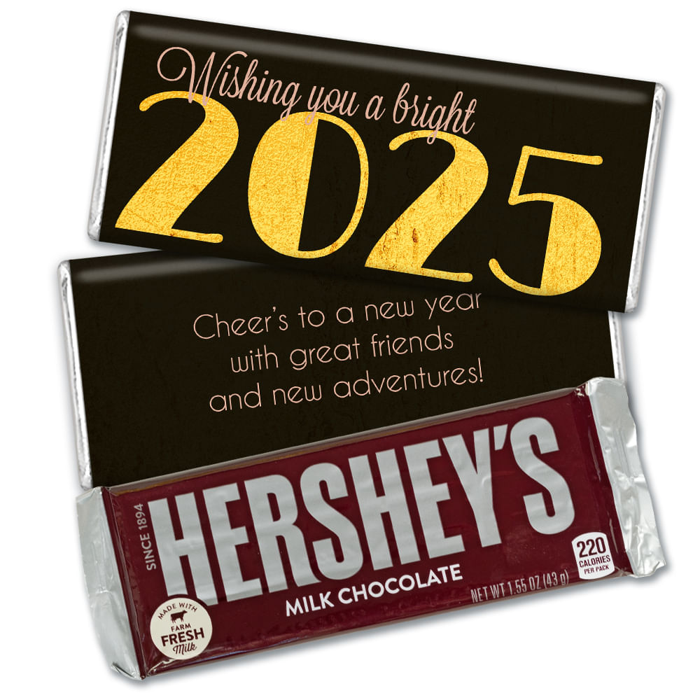 Personalized New Year's Eve Bright New Year Hershey's Milk Chocolate ...