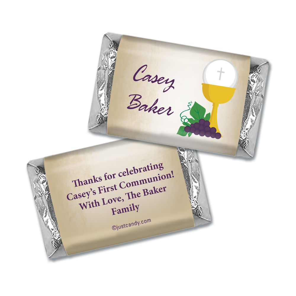 First Communion | Personalized HERSHEY'S MINIATURES Wrappers | Chalice ...