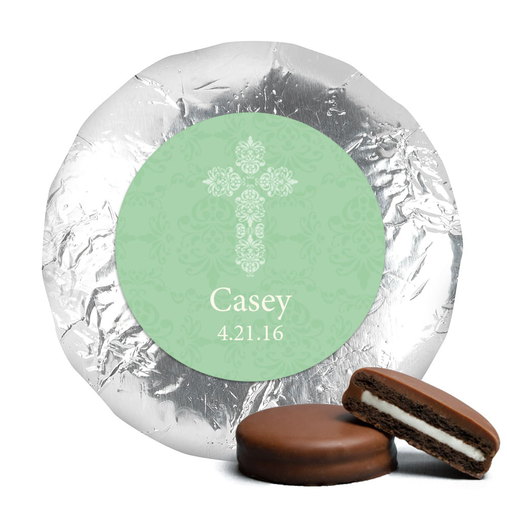 Communion Chocolate Covered Oreos Elegant Cross - JustCandy.com