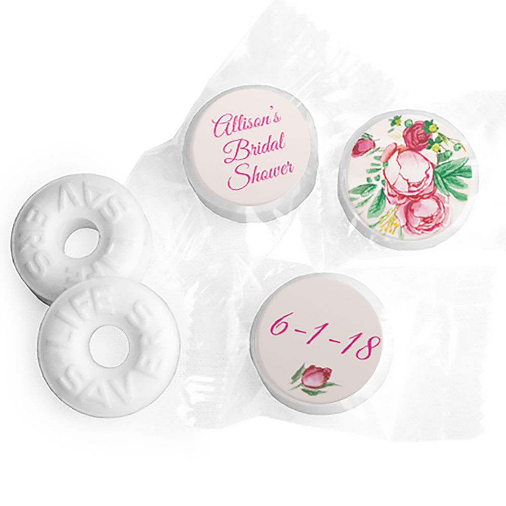 Personalized Bonnie Marcus Bridal Shower Fabulous Floral Life Savers ...