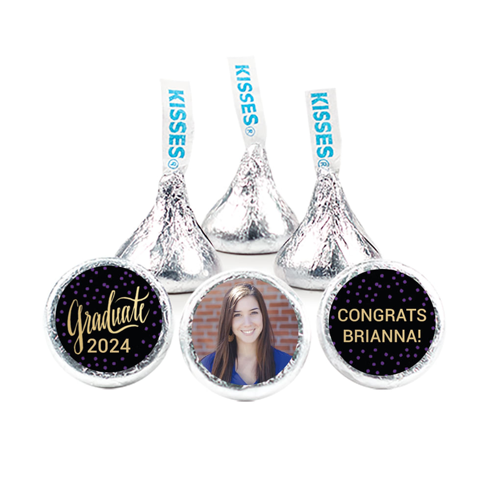 Personalized Graduation Dots Graduate 3/4" Stickers (108 Stickers ...